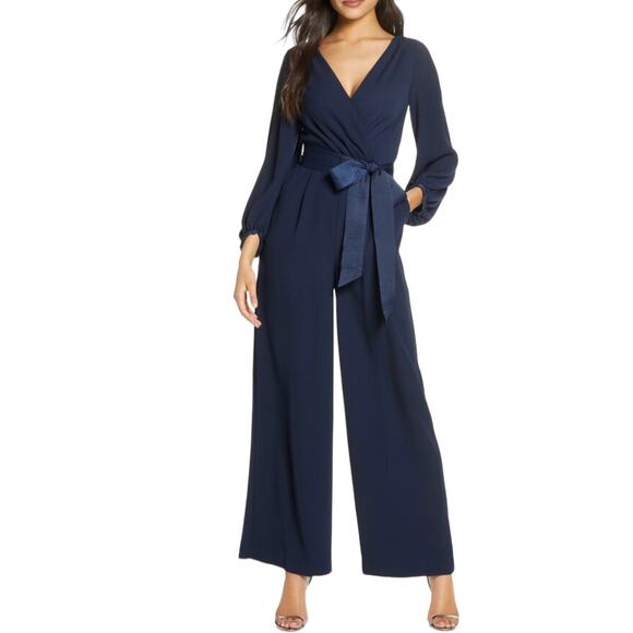 Eliza J | Pants & Jumpsuits | Eliza J Wrap Jumpsuit Women 2 Burgandy ...